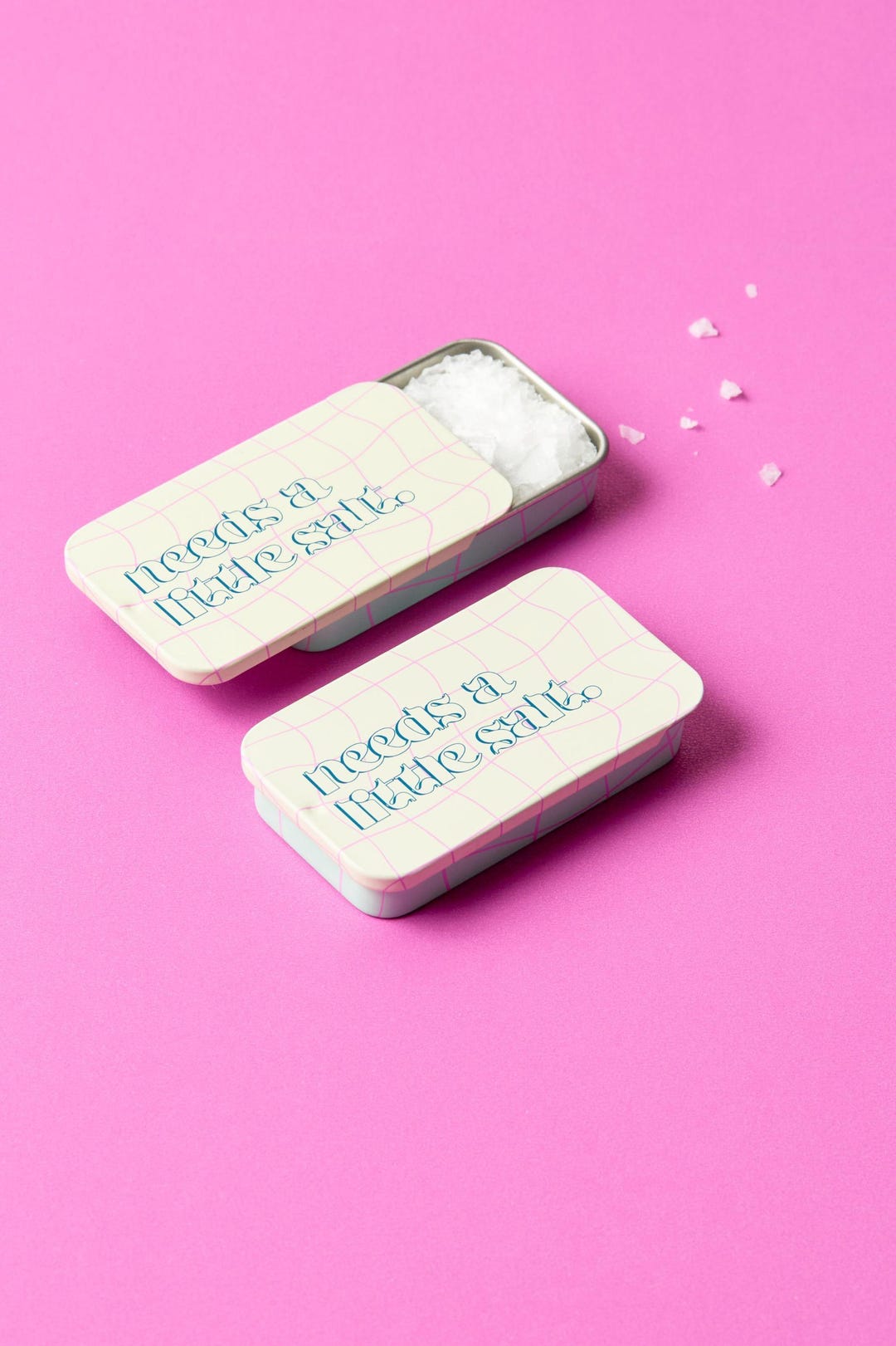 Beige/light Blue Pocket Salt - Flakey Salt Mini Travel Tin (2-pack ...