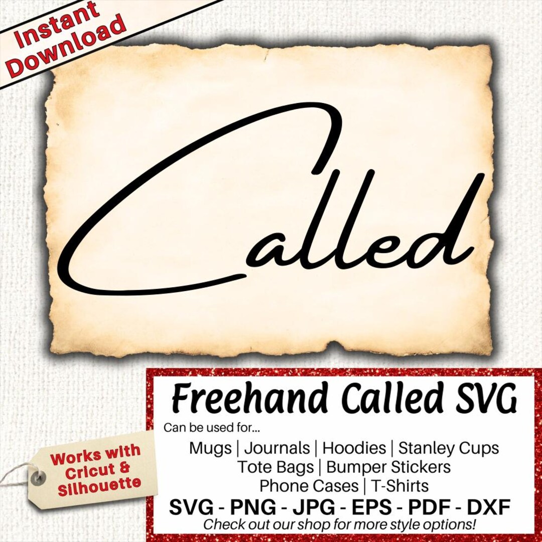 Freehand Called SVG Faith SVG Inspirational Word Spiritual Decor ...