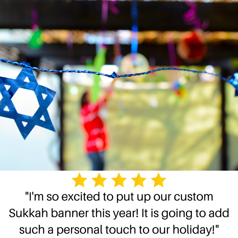 Personalized Sukkah Banners Custom Sukkah Decorations Succoth Jewish ...