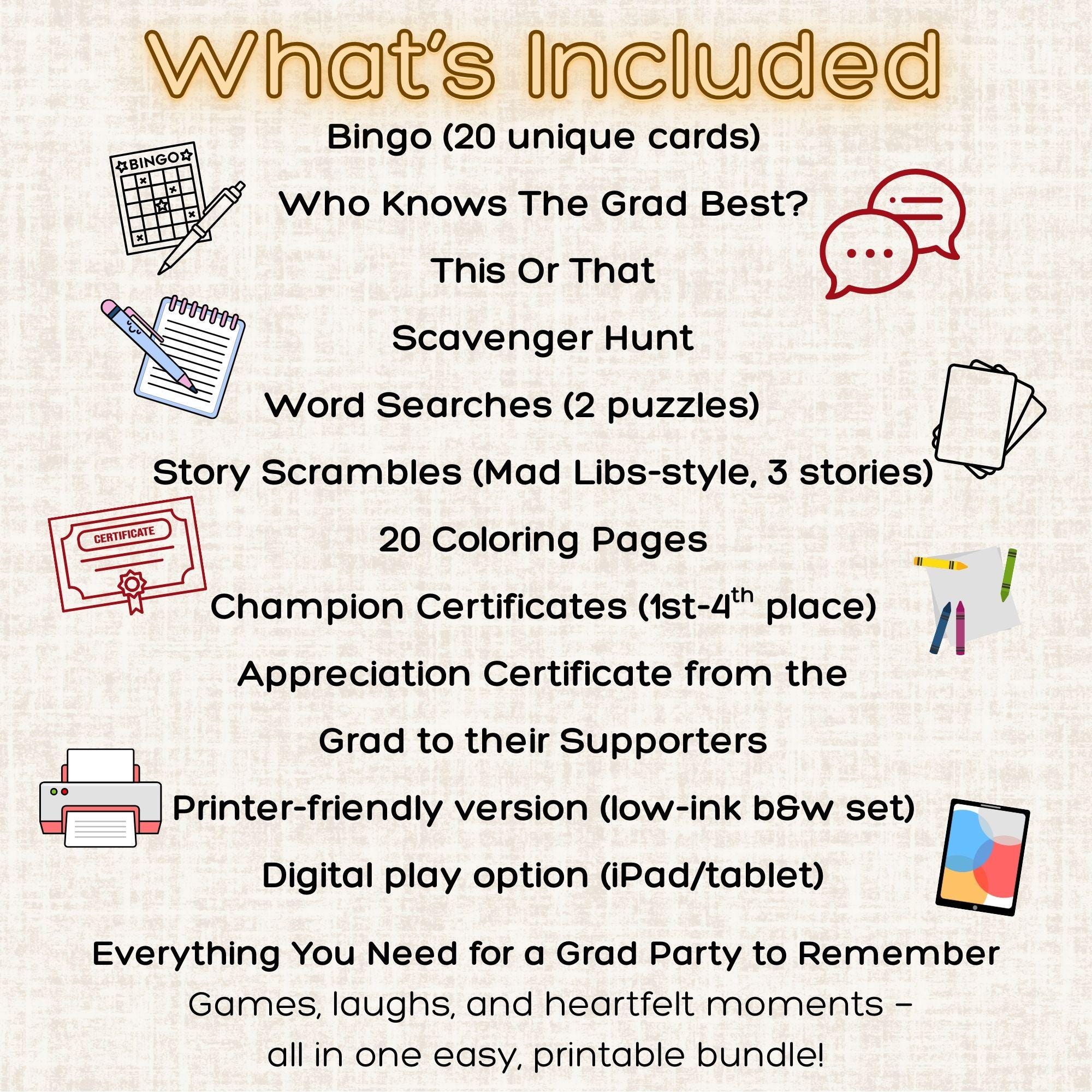 BSN Graduation Mega Bundle Printable Games RN 2025 Graduate Party ...