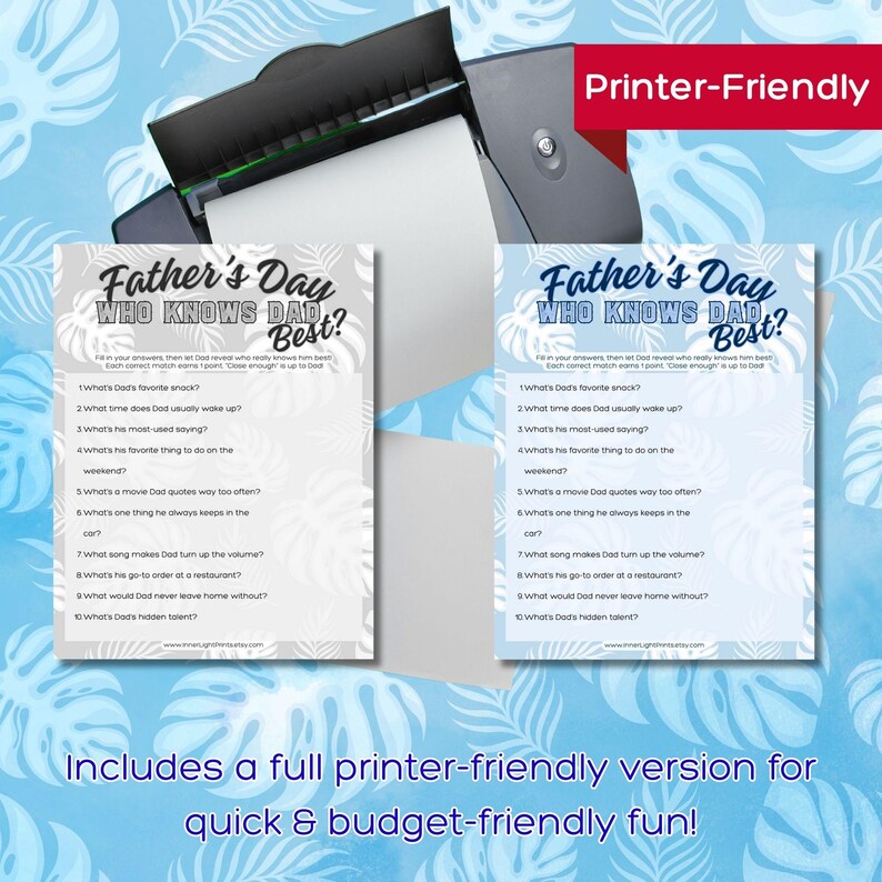Last Minute Fathers Day Printable Game Mega Bundle 65+ Family ...