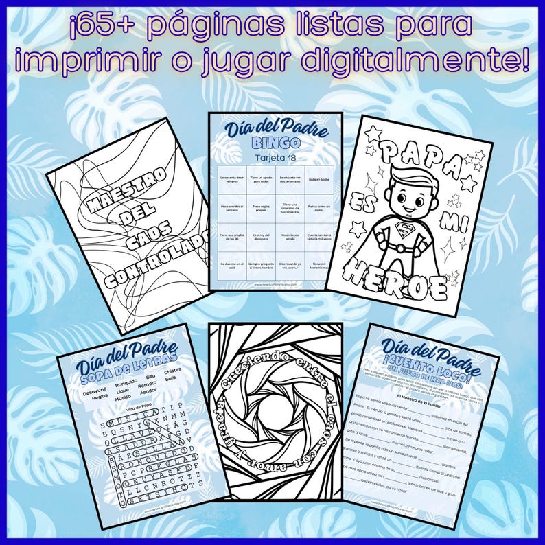 Día Del Padre Juegos Imprimibles – Father's Day Printable Games En ...