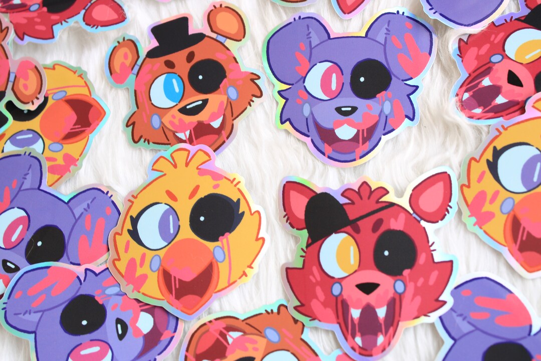 FNAF Five Nights at Freddy's Holographic Acrylic Stickers 3 - Etsy