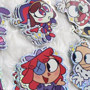 TADC the Amazing Digital Circus Dot Holographic Acrylic Stickers 3 - Etsy