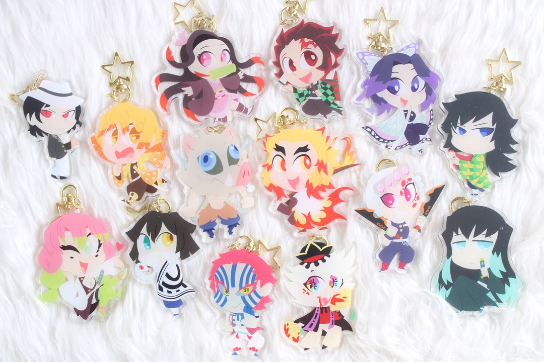 Kimetsu No Yaiba | Demon Slayer | Acrylic Keychain Charms - Etsy