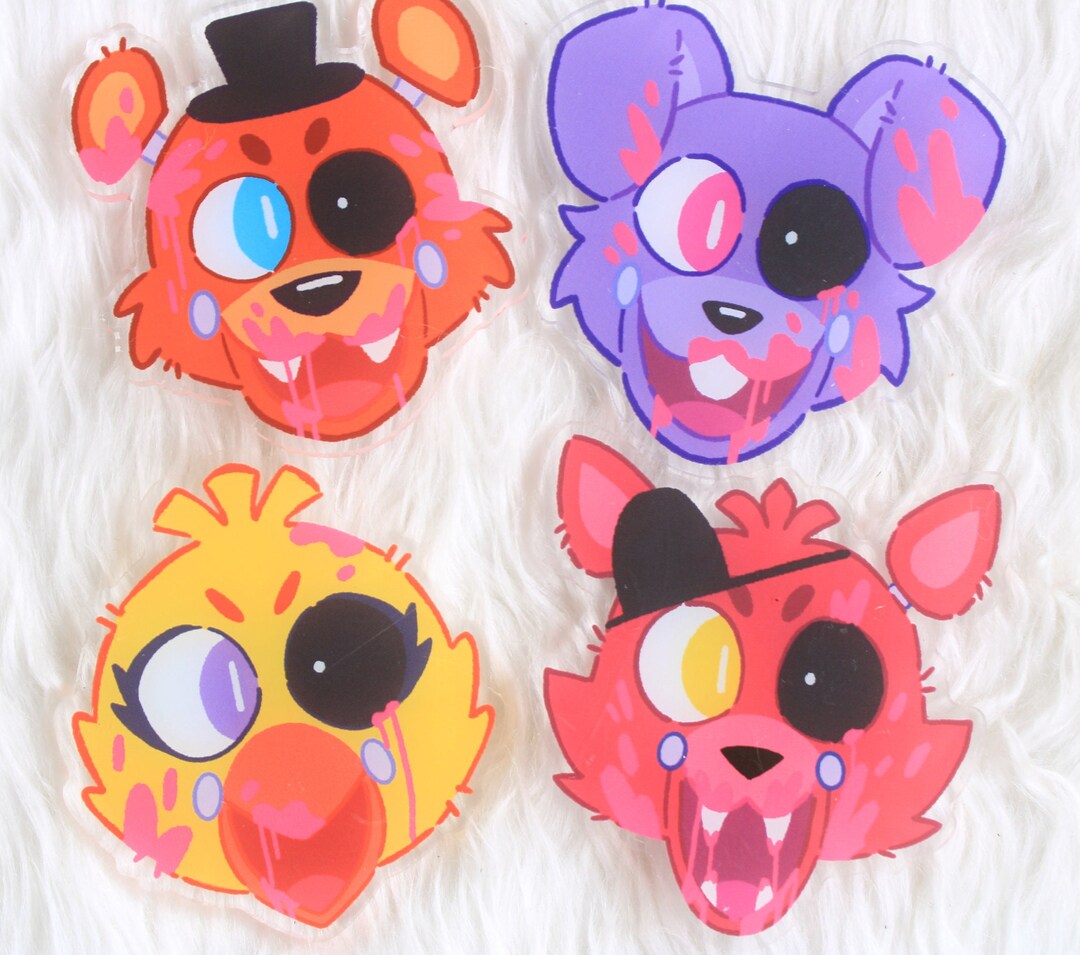 FNAF Five Nights at Freddy's Acrylic Pins 3 - Etsy