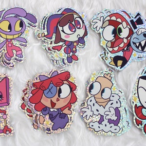 Pegatinas acrílicas holográficas de The Amazing Digital Circus - Etsy ...