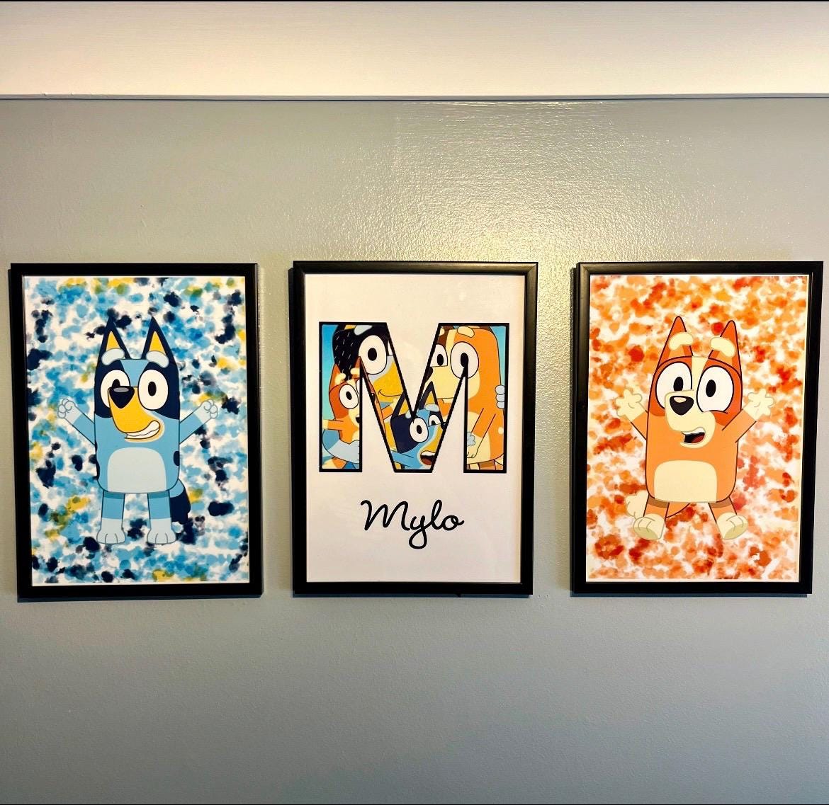 Personalised Bluey & Bingo Prints SET. BLUEY Bedroom Decor - Etsy