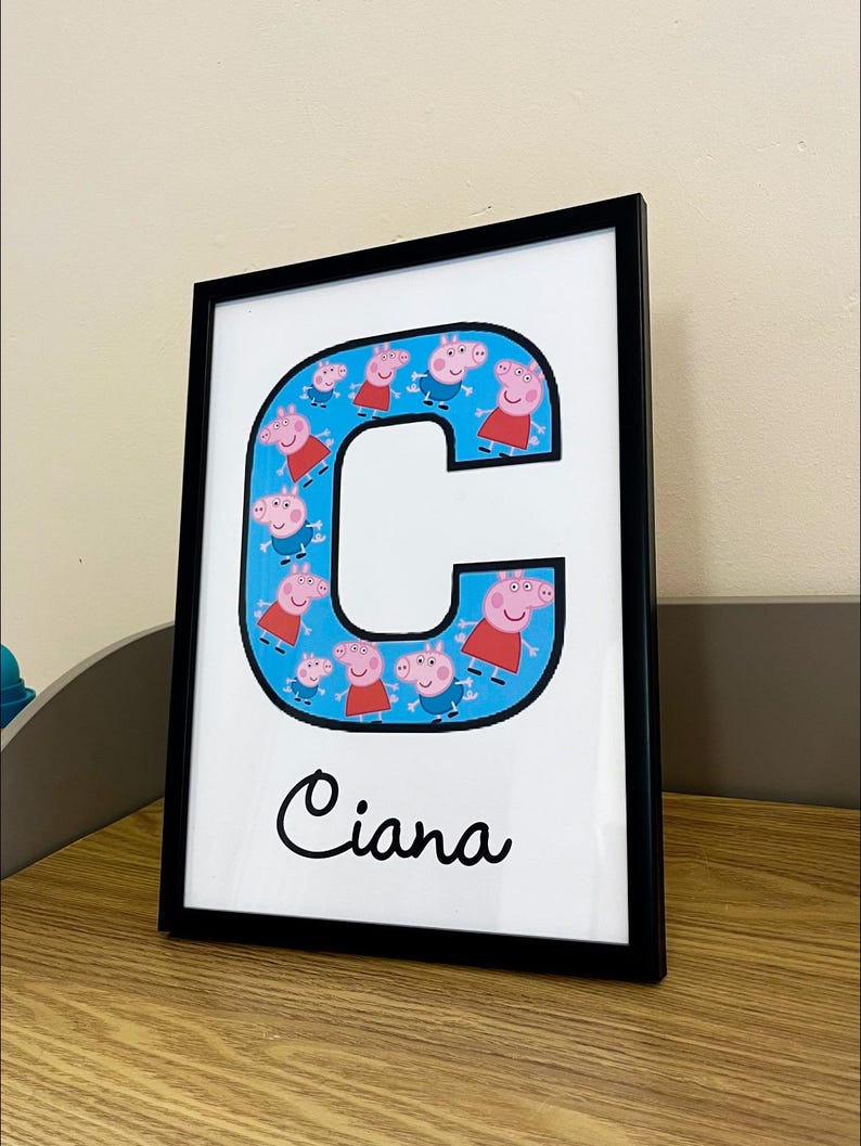 Personalised Peppa Pig Prints SET. Peppa Pig Bedroom Decor - Etsy