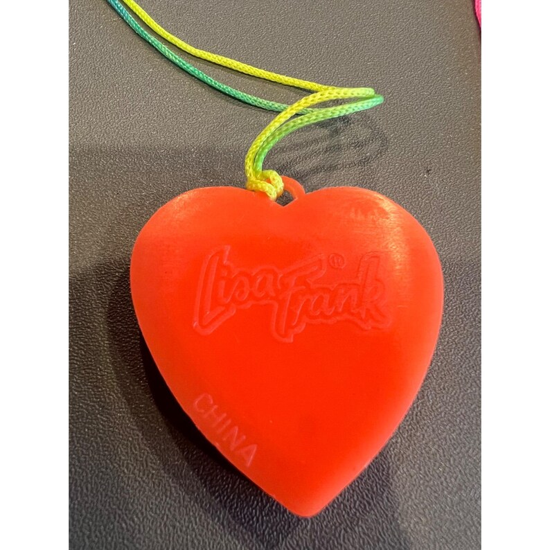 Vintage LISA FRANK Heart Shaped Puzzle Necklace Dolphins Rainbows 90s ...