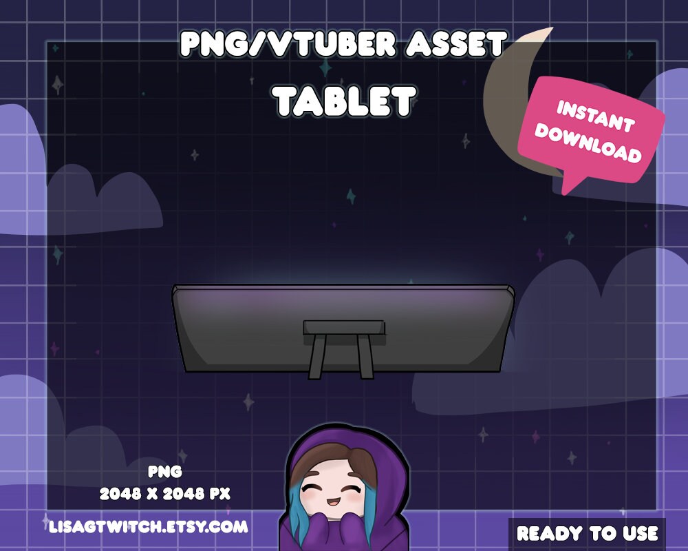 Tablet PNG | Pngtuber Stream Assets | Streaming Graphics | Cute Assets ...