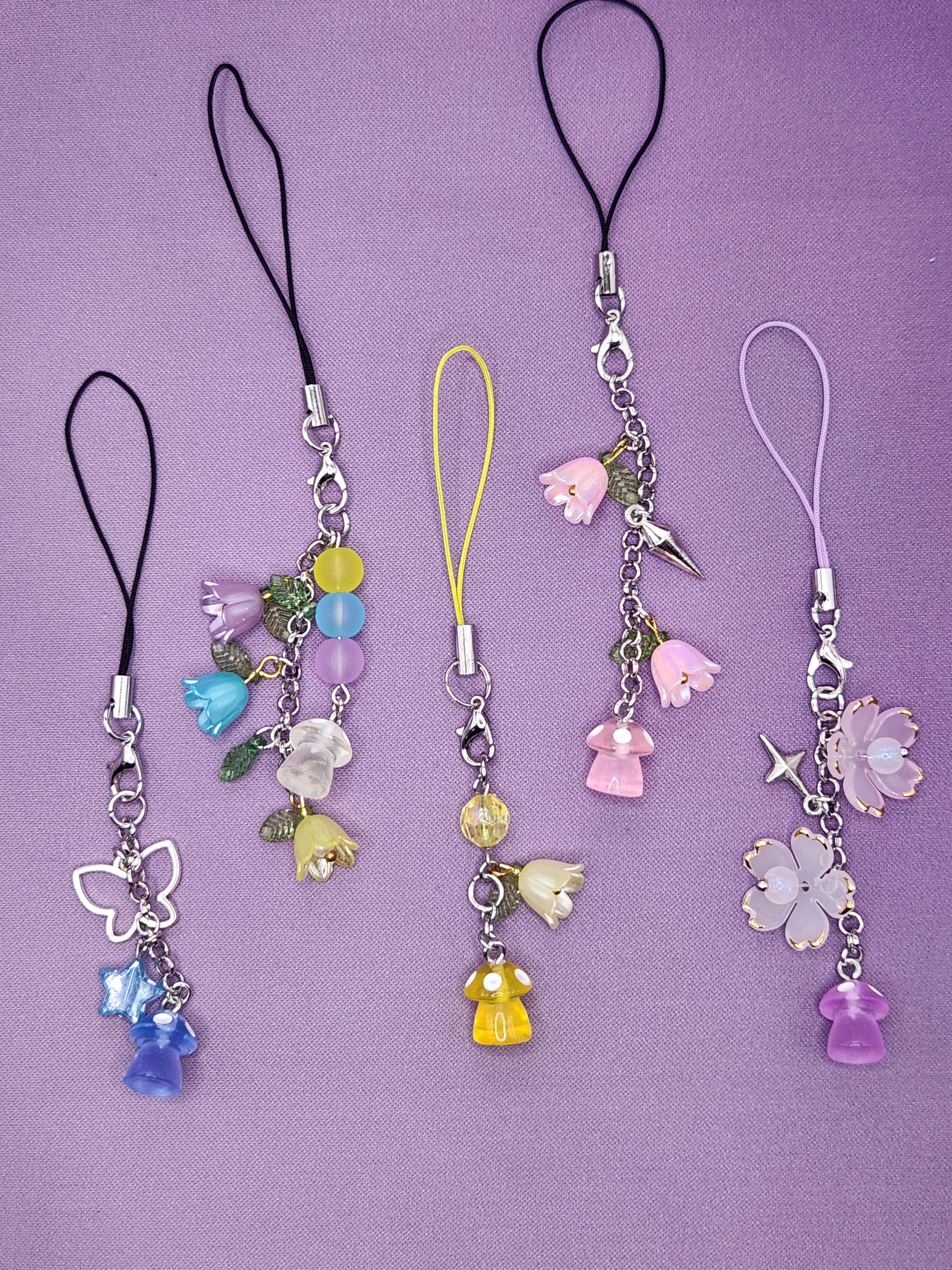 Mushroom Cell Phone Charms - Etsy