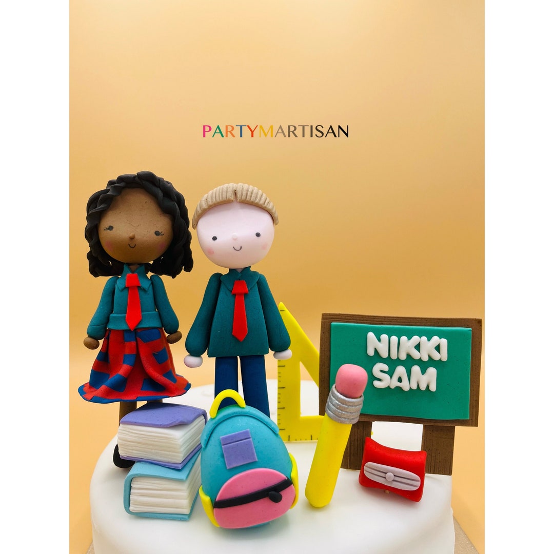 Back to School Cake Topper/first Day of School Cake/school Theme Cake ...