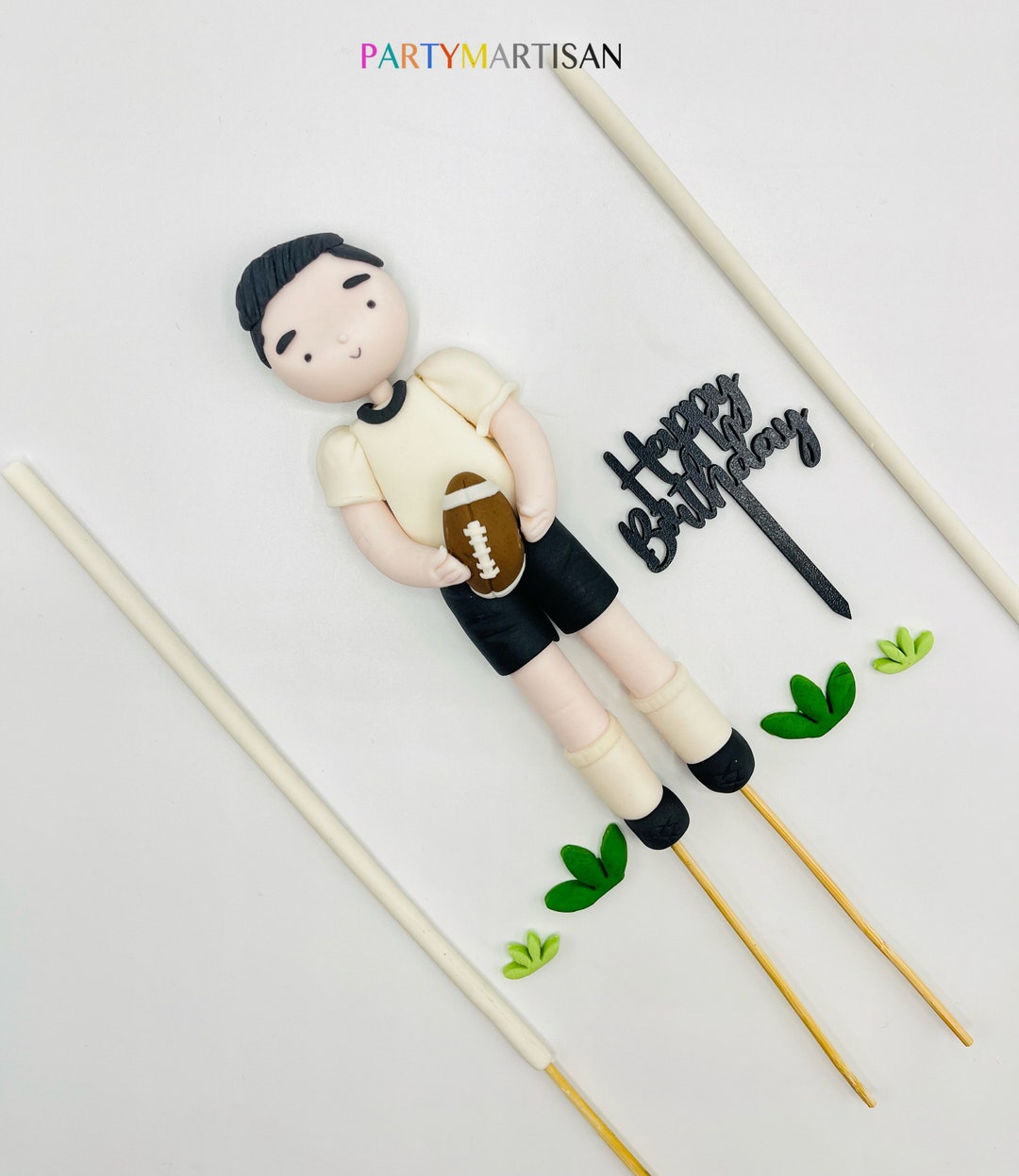 Rugby Cake Topper/ Personalised Rugby Cake Topper/fondant Rugby Boy or ...