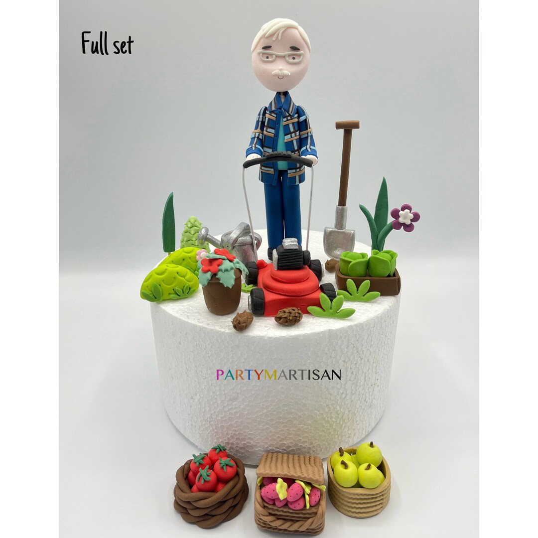 Personalised Gardener Cake Topper/gardening/fruits/plants/mower ...