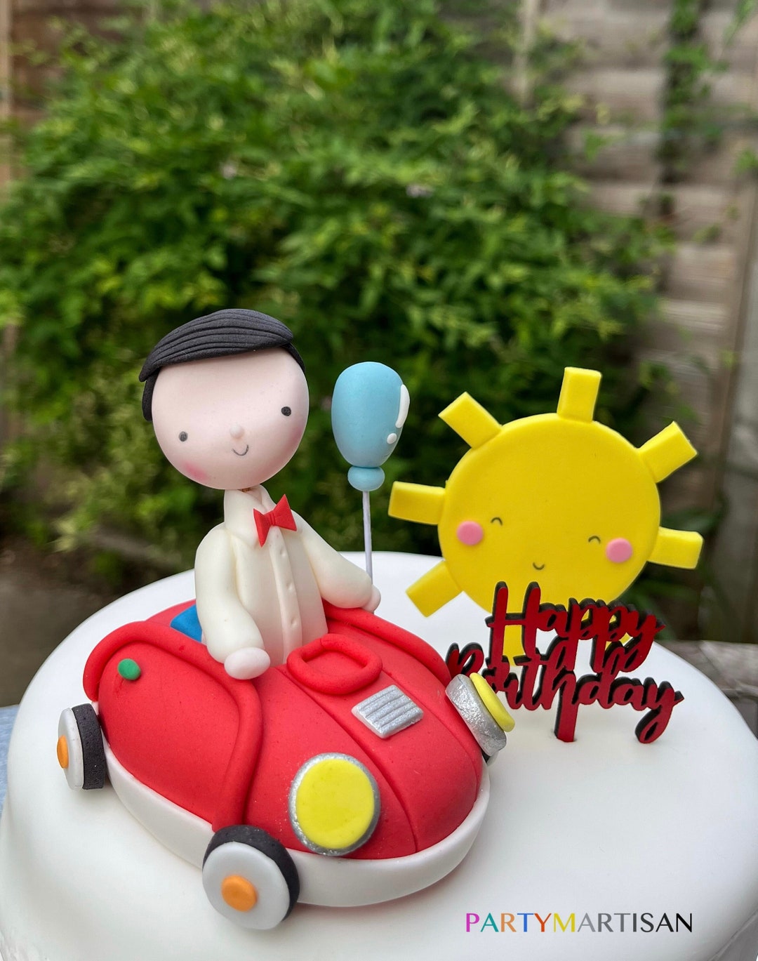 Personalised Car Cake Topper/boy Driving in Car Cake Topper/car Cake ...