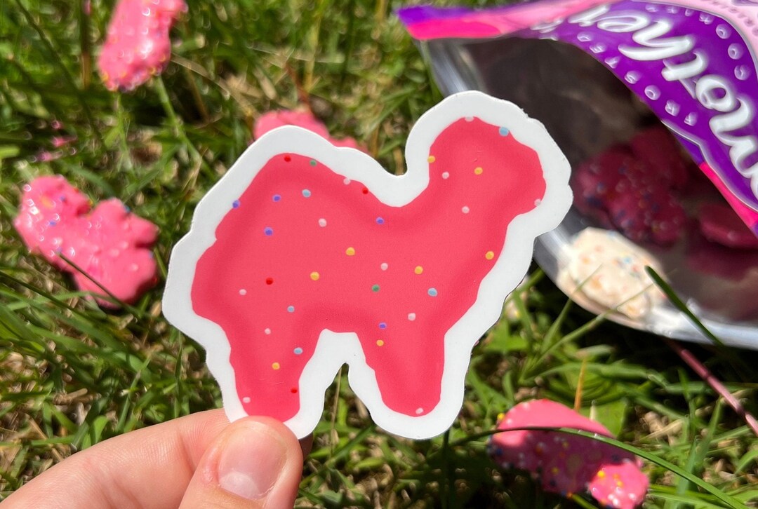 Pink Frosted Circus Animal Cracker Cookie | Cute Fun Confetti ...