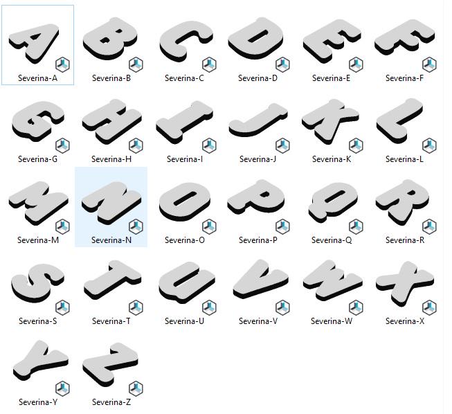 3D Alphabet Letters - STL Files for 3D Printing - Customizable 3D ...