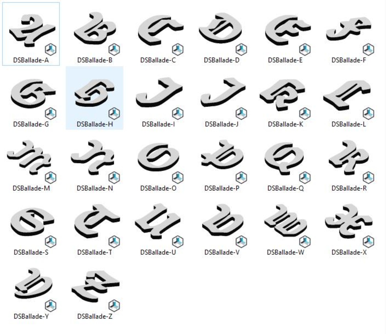 3D Alphabet Letters - STL Files for 3D Printing - Customizable 3D ...