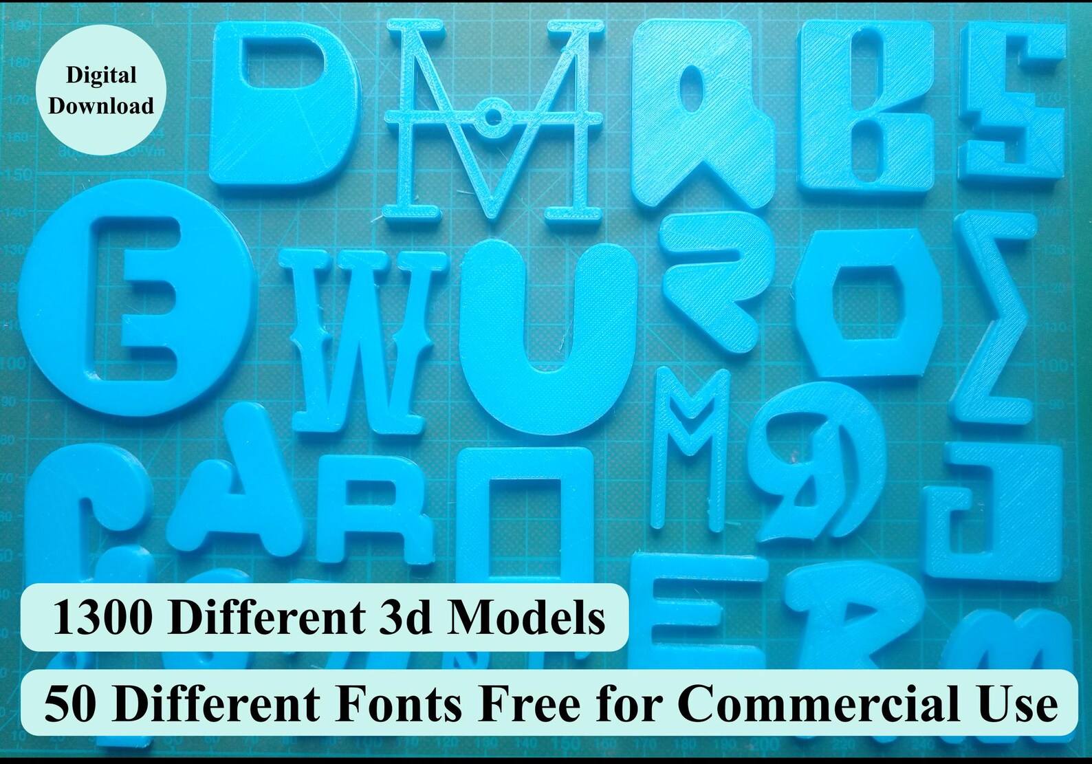 3D Alphabet Letters - STL Files for 3D Printing - Customizable 3D ...