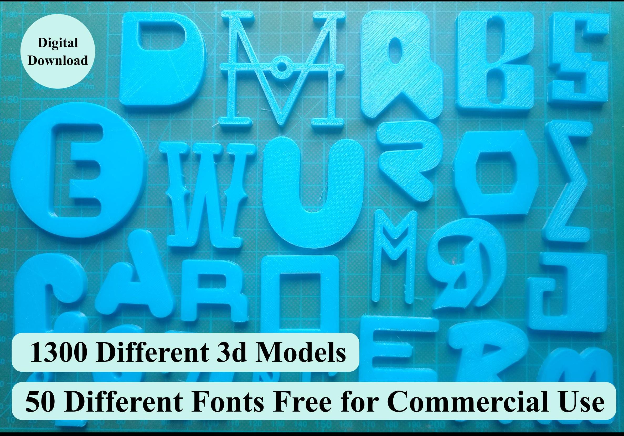 3D Alphabet Letters - STL Files for 3D Printing - Customizable 3D ...