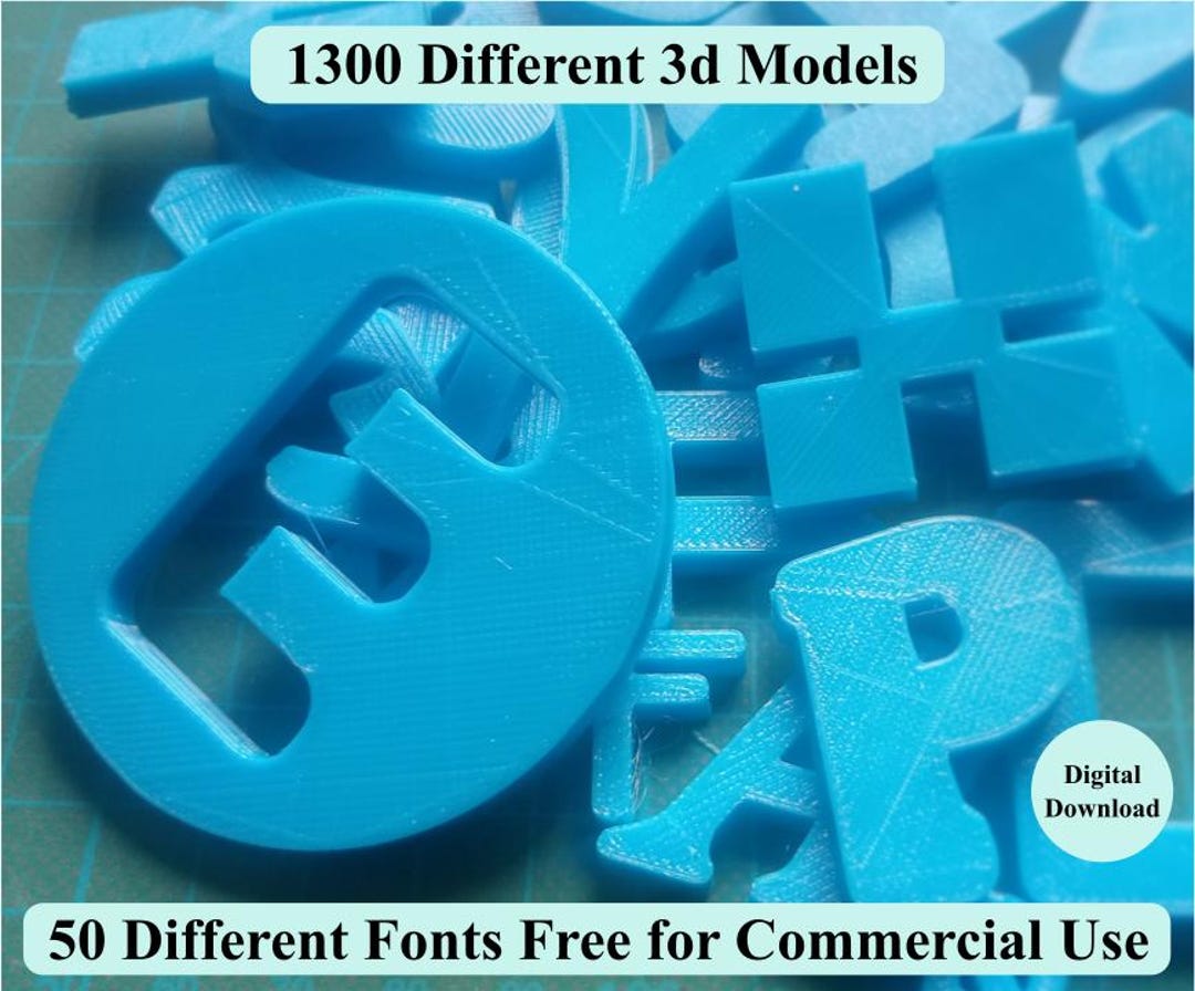 3D Alphabet Letters STL Files for 3D Printing Customizable 3D Letters ...