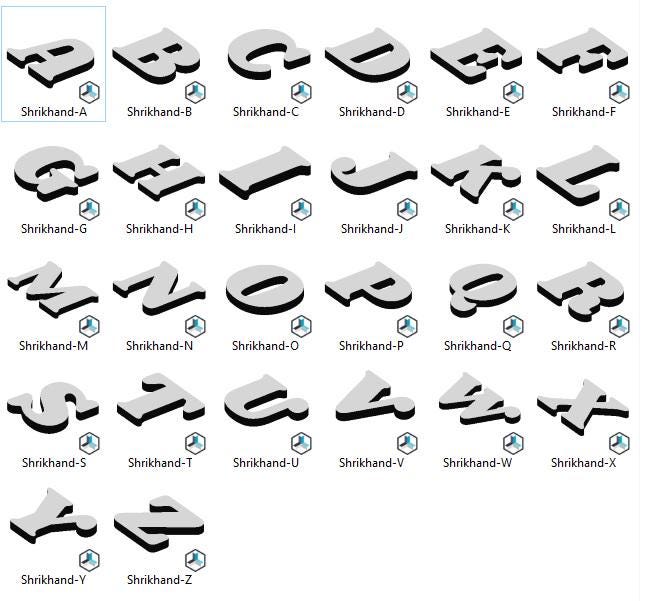 3D Alphabet Letters - STL Files for 3D Printing - Customizable 3D ...