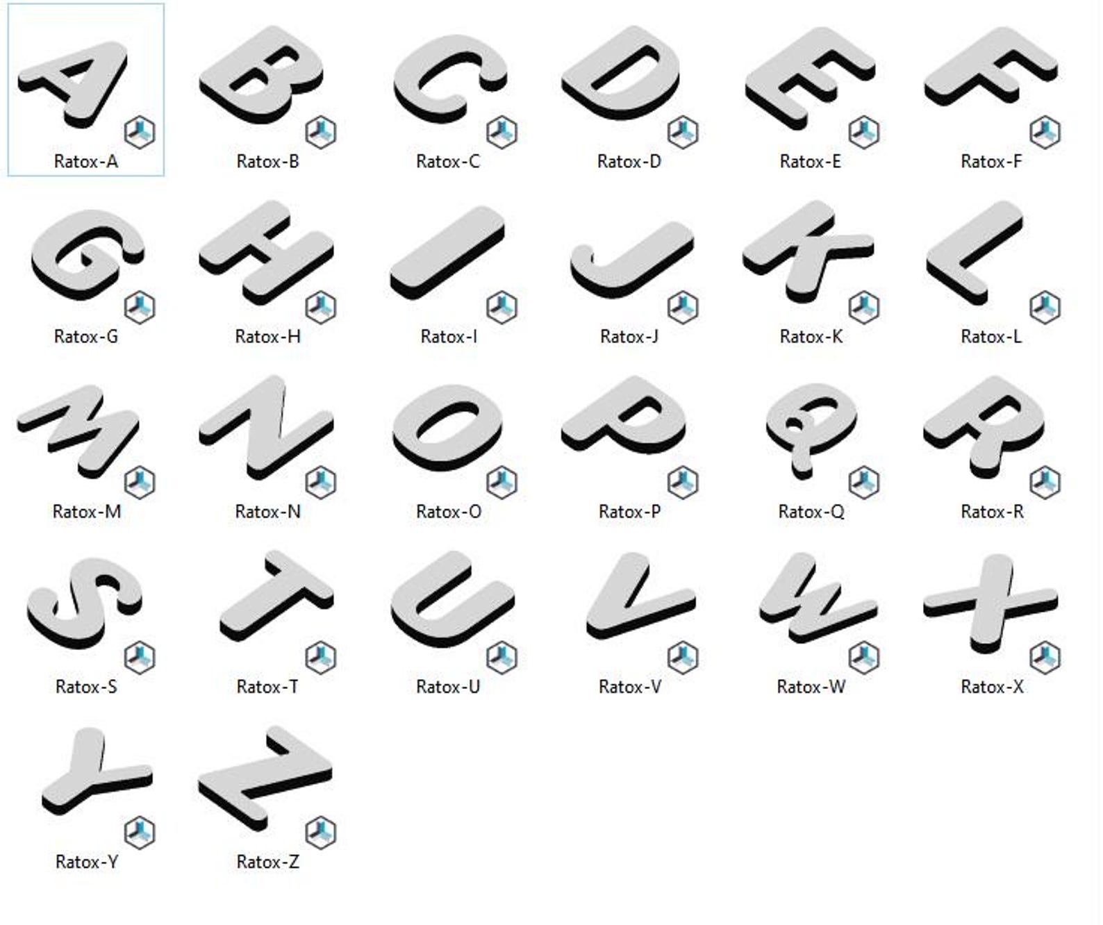 3D Alphabet Letters - STL Files for 3D Printing - Customizable 3D ...