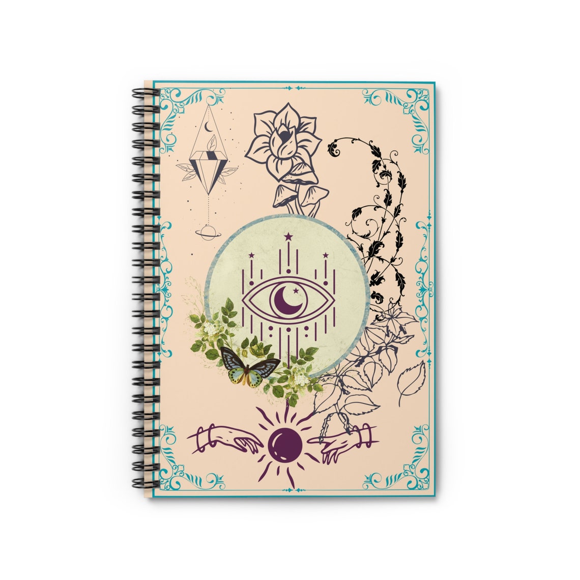 Victorian Evil Eye Book of Shadows Journal - Ruled Line - Etsy