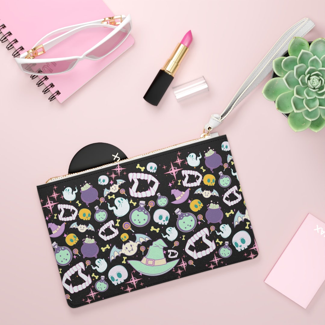 Pastel Goth Kawaii Gothic Clutch Bag Vegan Faux Fake Leather Handbag - Etsy