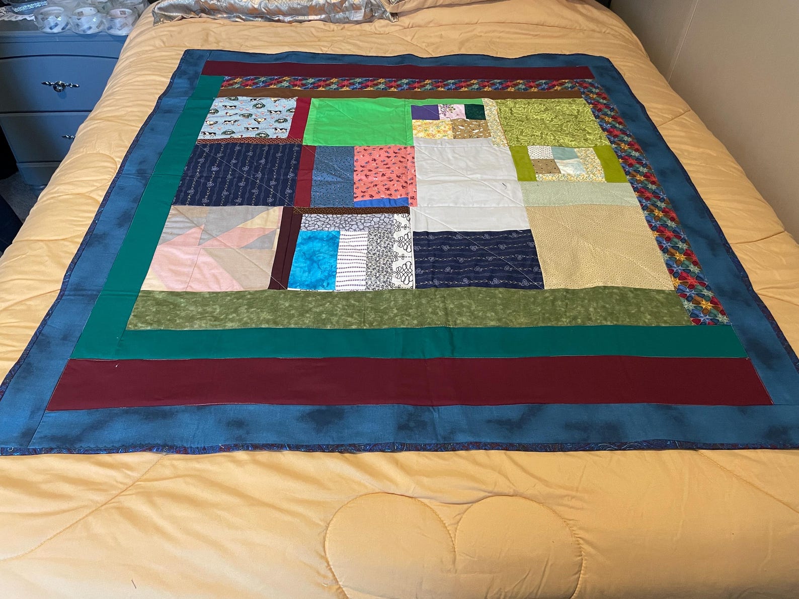 Handmade Quilt | Vintage Patchwork | Assorted Patchwork Pattern | 100% ...