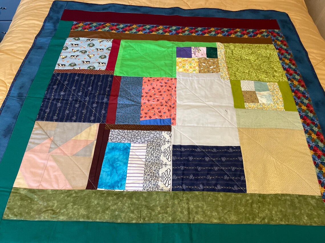 Handmade Quilt | Vintage Patchwork | Assorted Patchwork Pattern | 100% ...