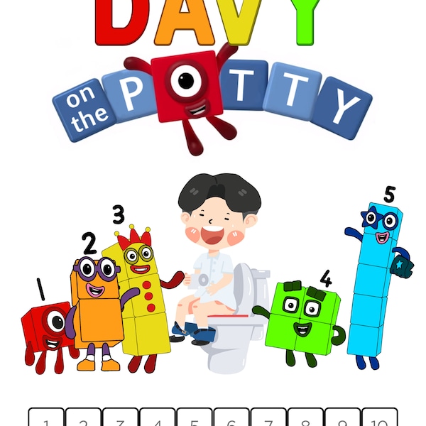 Numberblocks Toilet - Etsy Australia