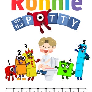 Potty Chart Numberblocks Learn to Use the Toilet - Etsy