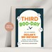 Third Boo-day Boy's Birthday Ghost Halloween Party Invite Editable ...