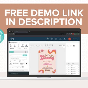 Let’s Get Groovy Birthday Party Invitation Editable Pink Template 5x7 ...