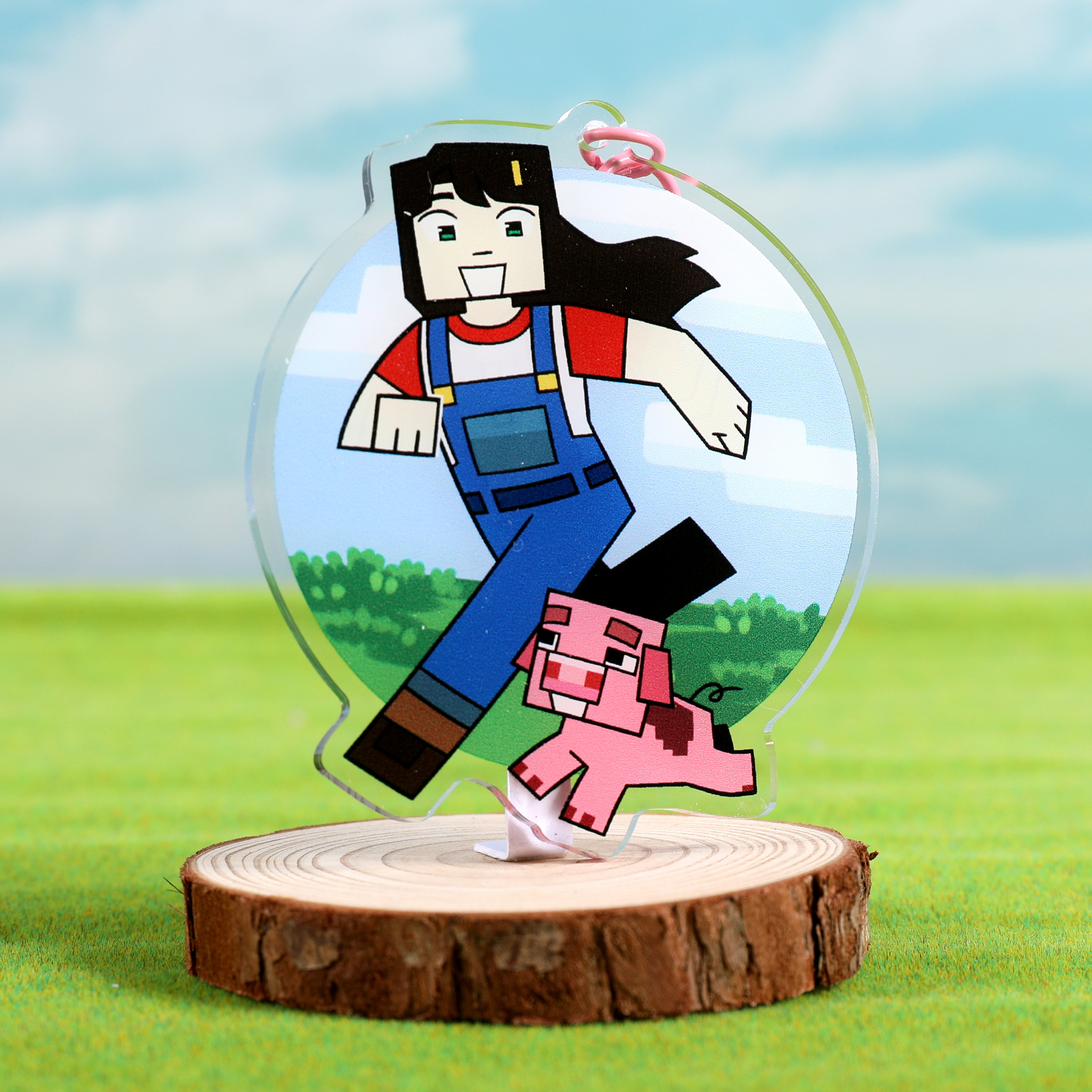 Minecraft Story Mode MCSM Jesses Reuben Double-sided Acrylic Keychain ...