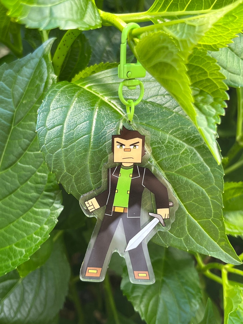Minecraft Story Mode MCSM Aiden Double-sided Acrylic Keychain Charm - Etsy