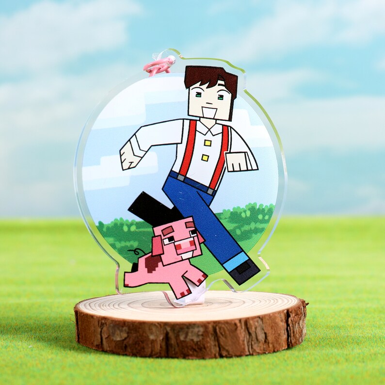 Minecraft Story Mode MCSM Jesses Reuben Double-sided Acrylic Keychain ...