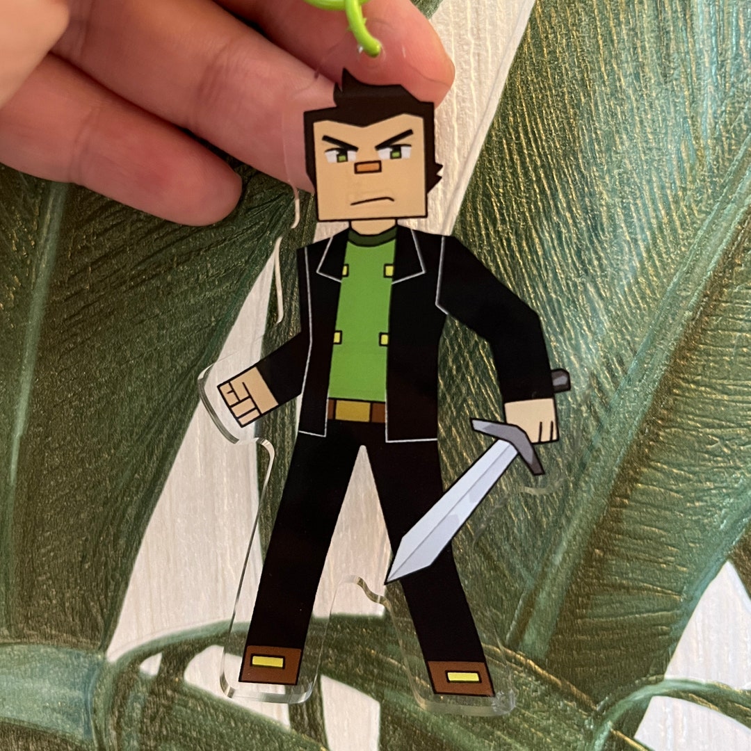 Minecraft Story Mode MCSM Aiden Double-sided Acrylic Keychain Charm - Etsy