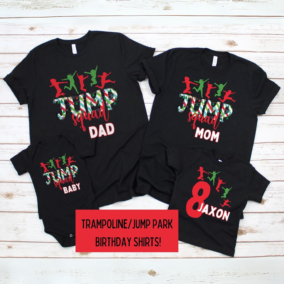Christmas Jump Birthday Party Shirt, Trampoline Party T-shirt, Bounce ...