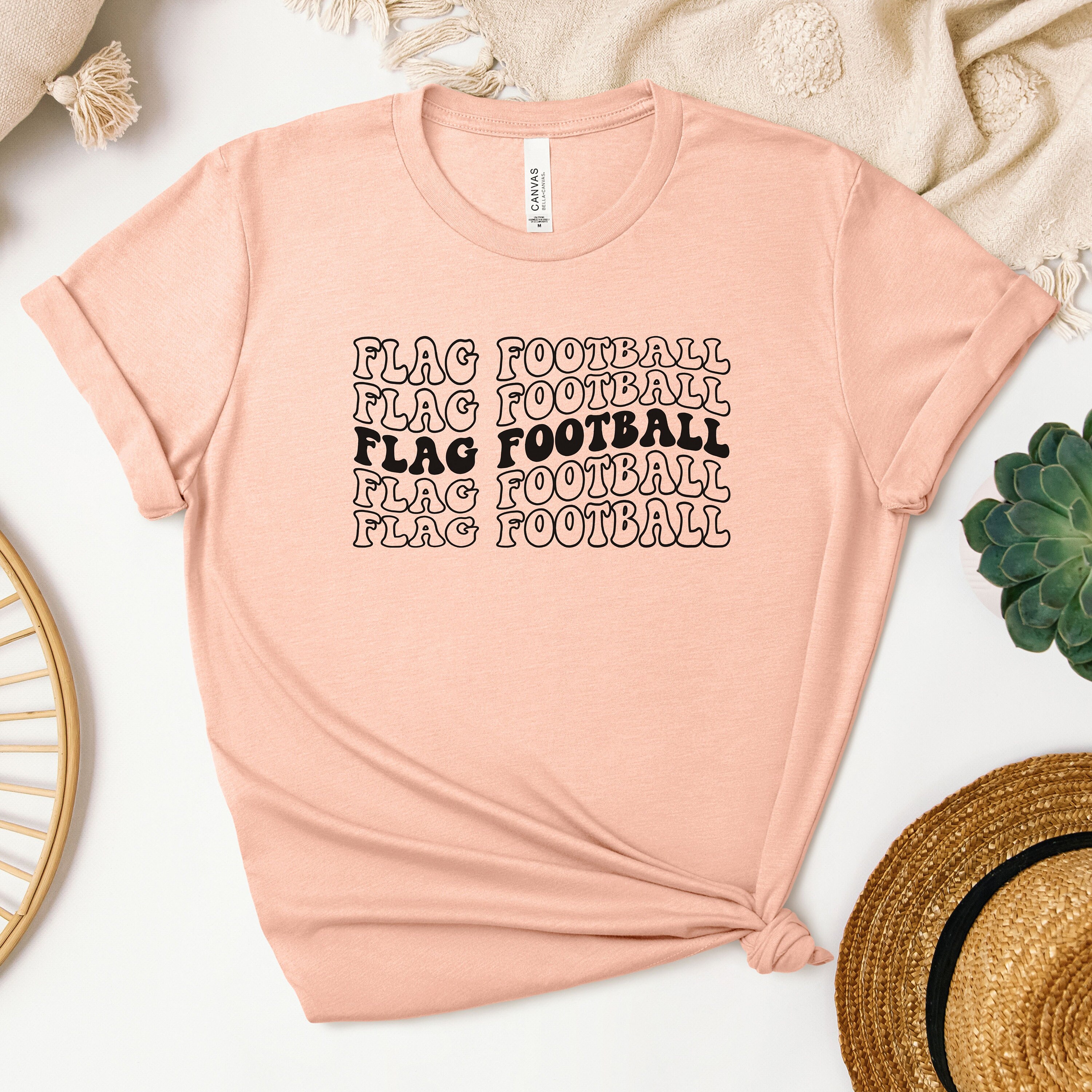 Retro Flag Football Shirt, Love Flag Football Tshirt, Flag Football ...