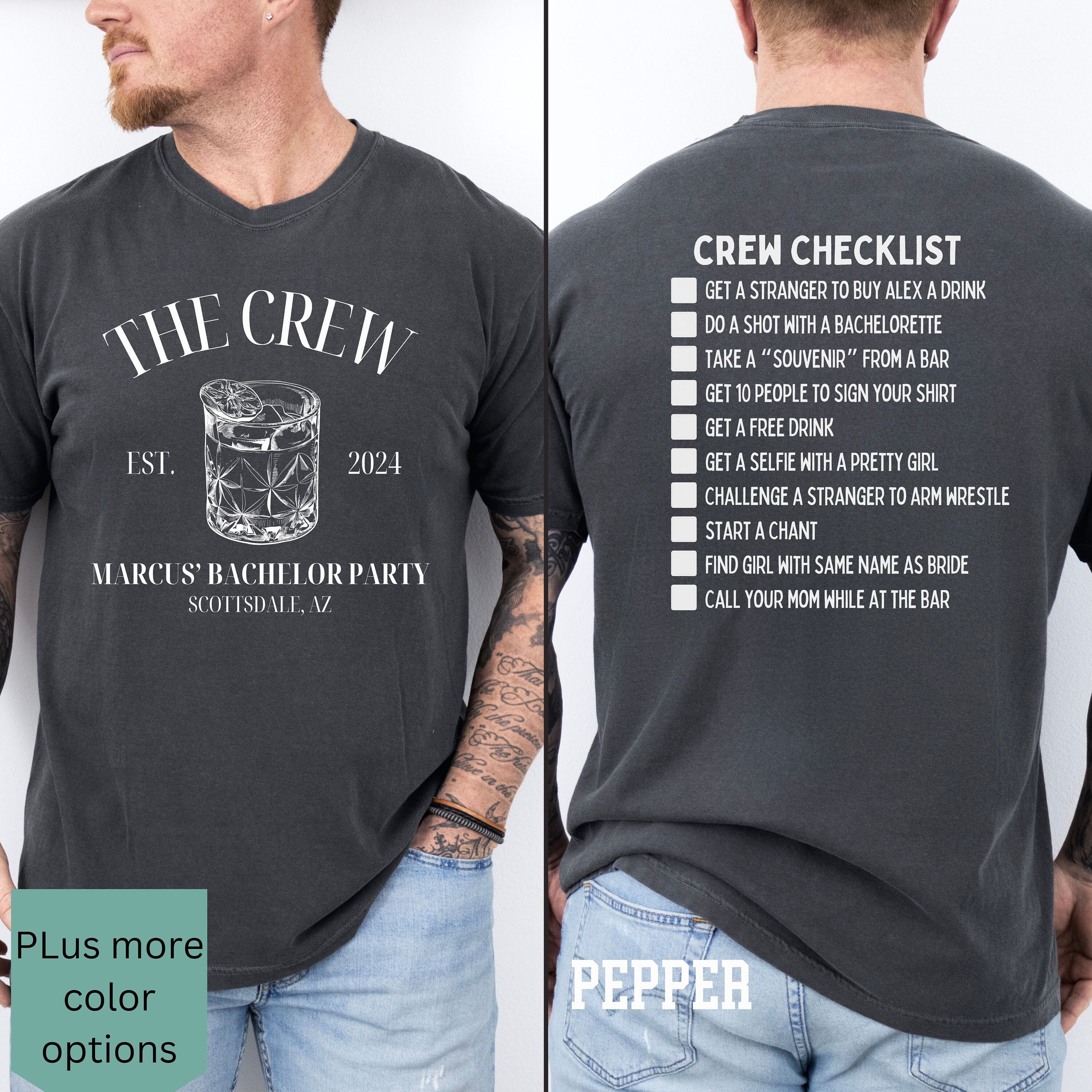 Custom Bachelor Party Game T-shirt, Groomsmen T-shirt, Custom Bachelor ...