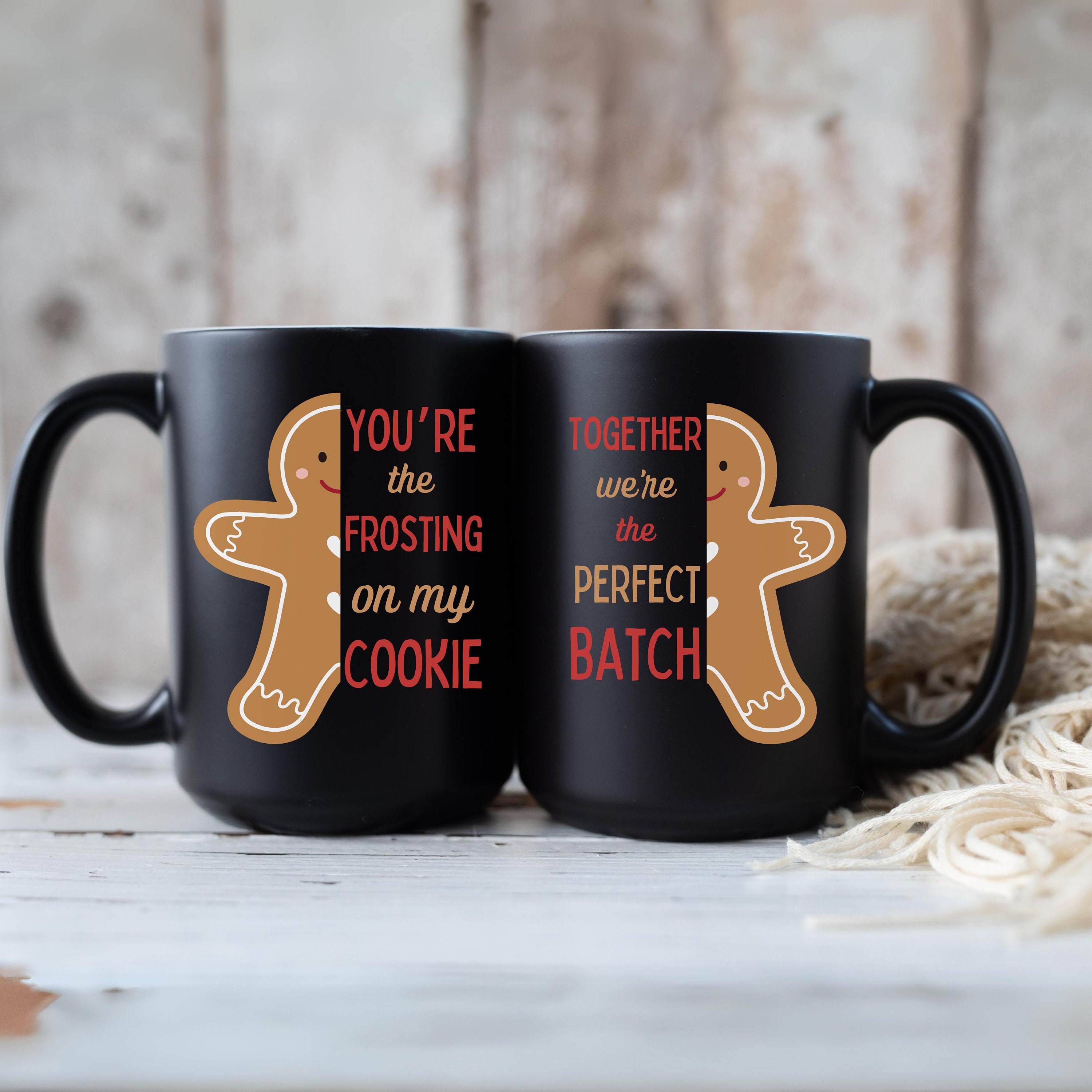 Couples Christmas Mugs Couple Gingerbread Matching Christmas - Etsy
