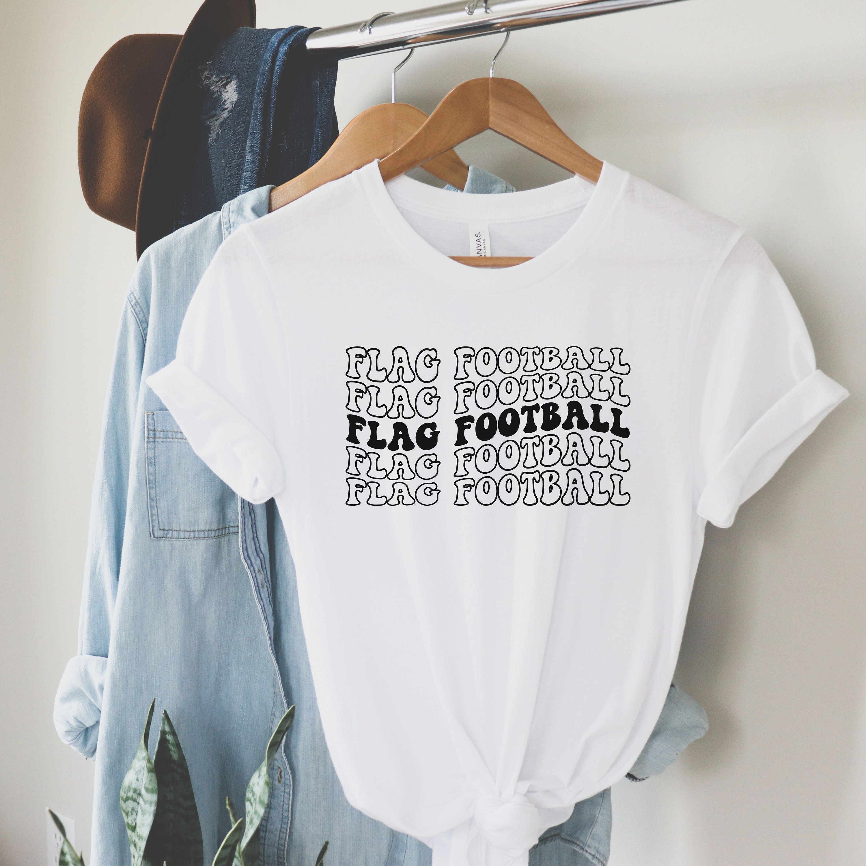 Retro Flag Football Shirt, Love Flag Football Tshirt, Flag Football ...