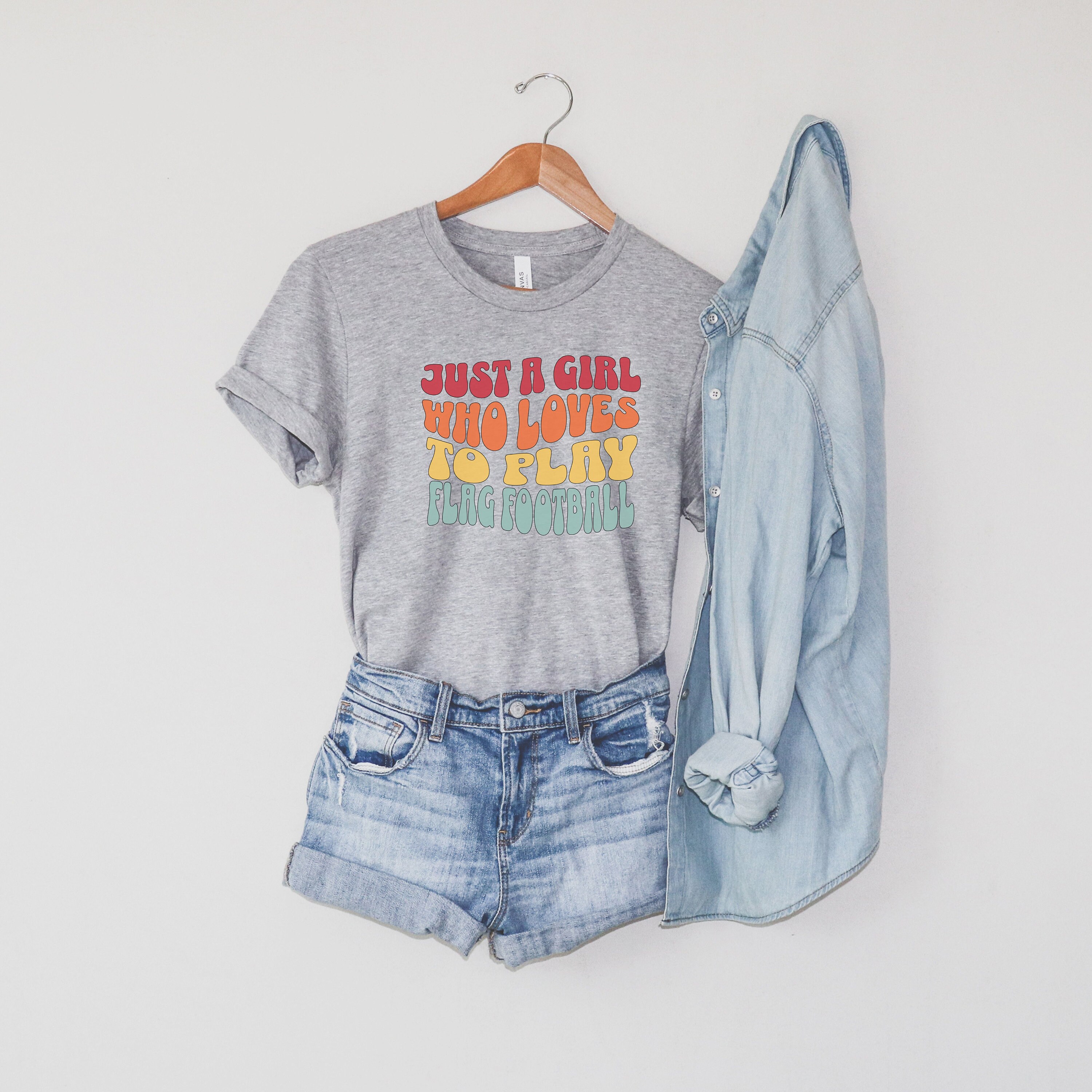 Flag Football Shirt, Love Flag Football Tshirt, Flag Football Player ...