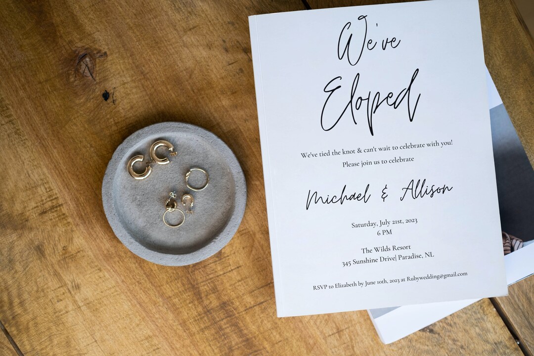 We've Eloped Invitation - Etsy