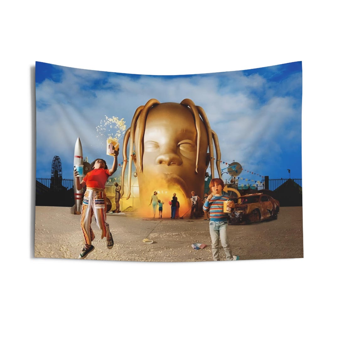 Travis Scott ASTROWORLD Tapestry Flag for College Dorm, Living Room ...