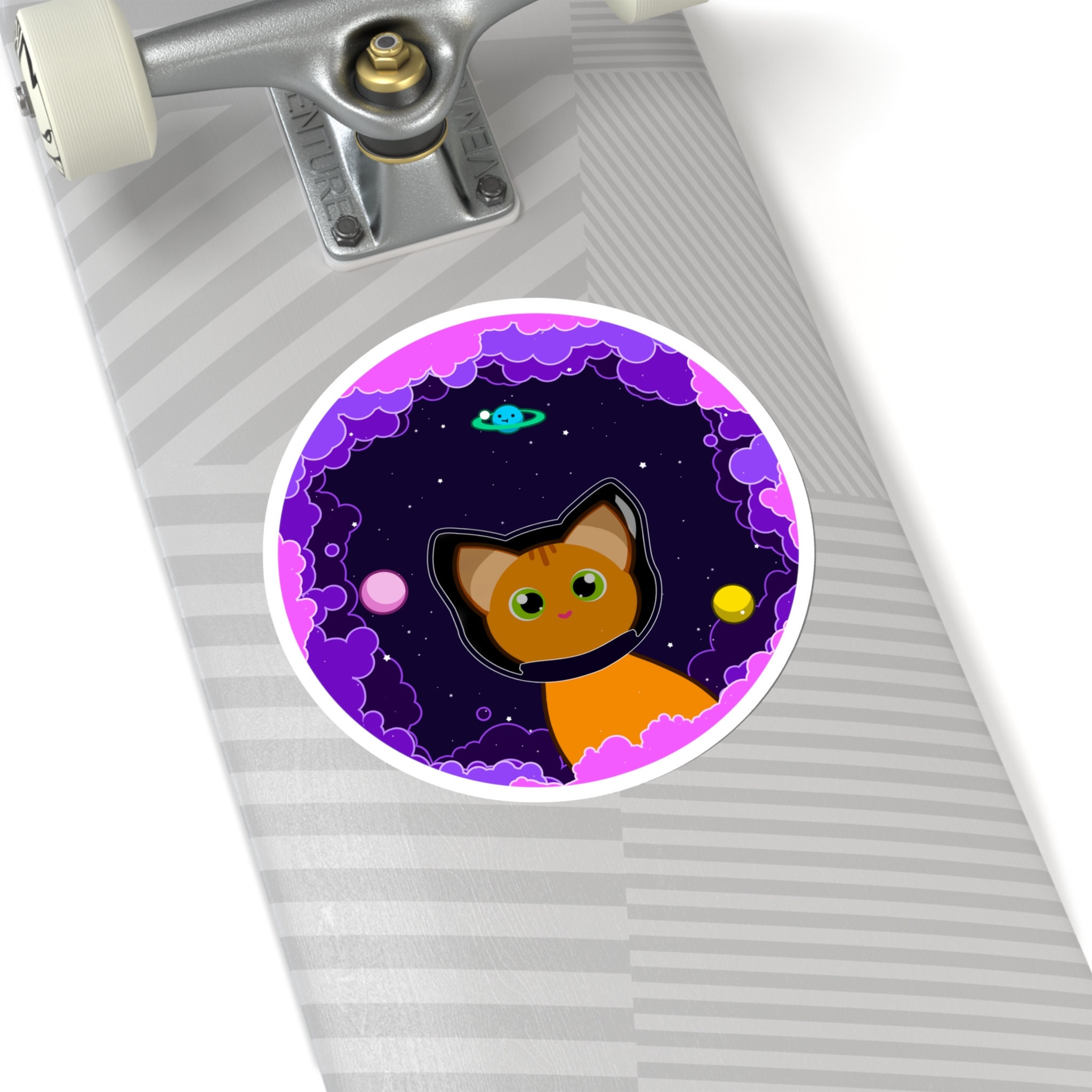 Cat Sticker, Space Sticker, Astronaut Sticker, Cat in Space Sticker ...