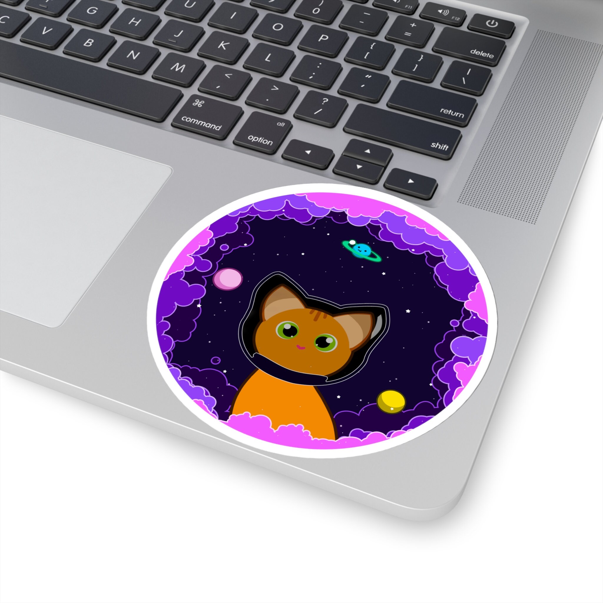 Cat Sticker, Space Sticker, Astronaut Sticker, Cat in Space Sticker ...